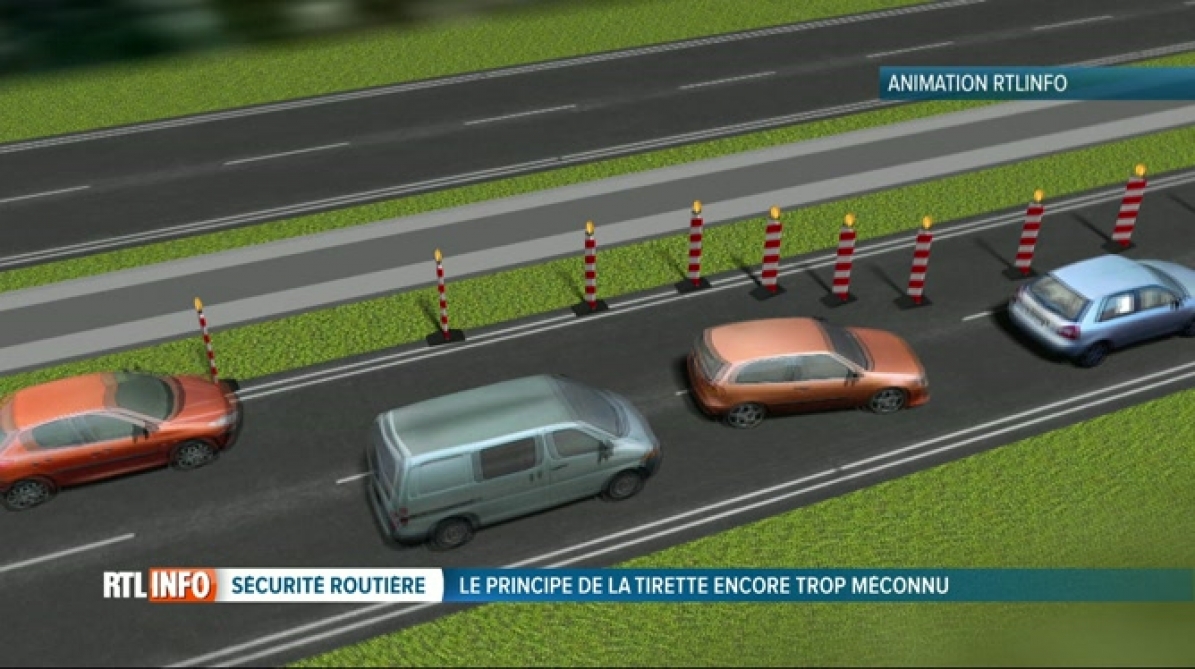 Un conducteur sur quatre ignore le principe de la tirette | RTL Info