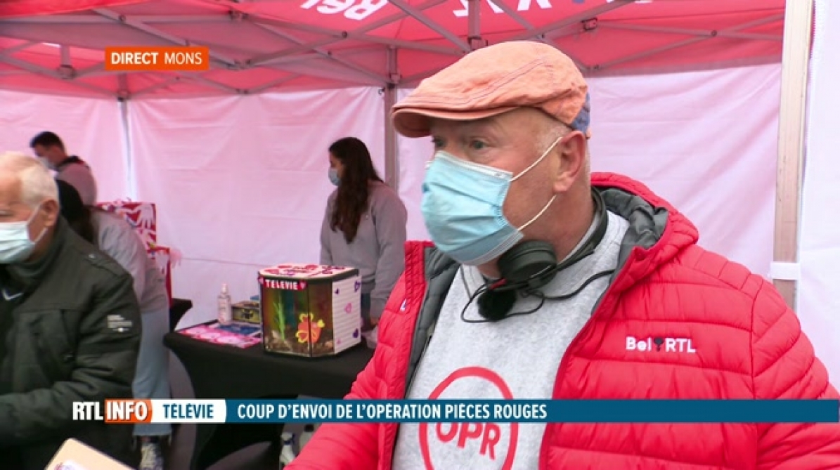 Télévie: lancement de l'opération "Pièces rouges" à Mons | RTL Info