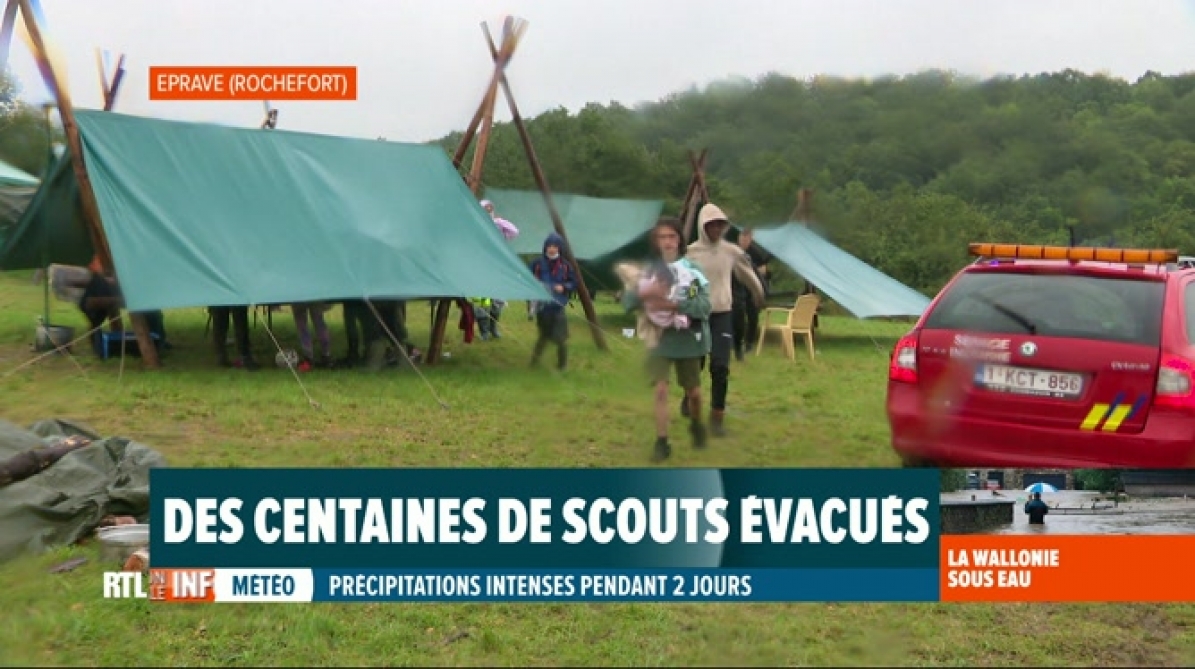 Intempéries: de nombreux camps scouts évacués dans le sud du pays | RTL ...