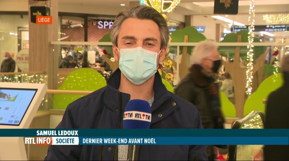 Course aux cadeaux: Samuel Ledoux est en direct de Liège | RTL Info