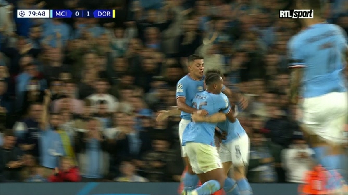 Manchester City-Dortmund: Stones égalise le score | RTL Info