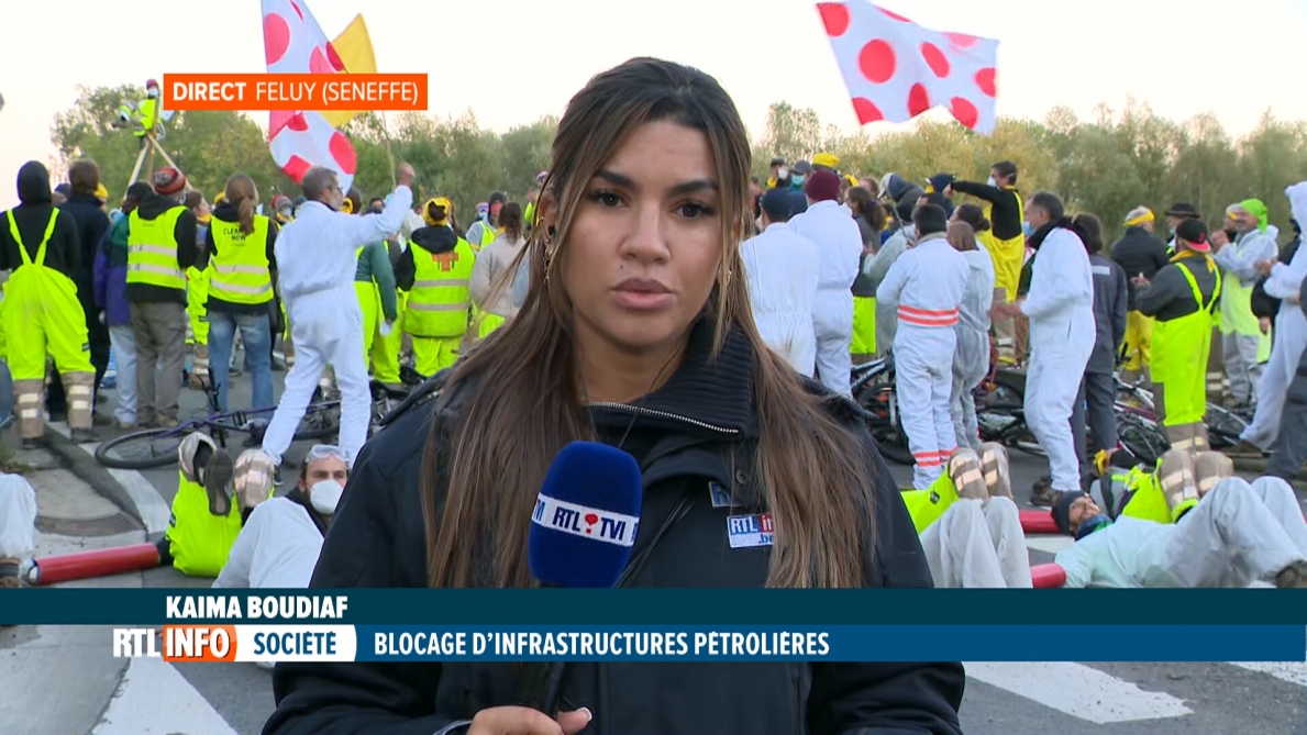 Blocage du site de TotalEnergies à Feluy: Kaïma Boudiaf est en direct ...