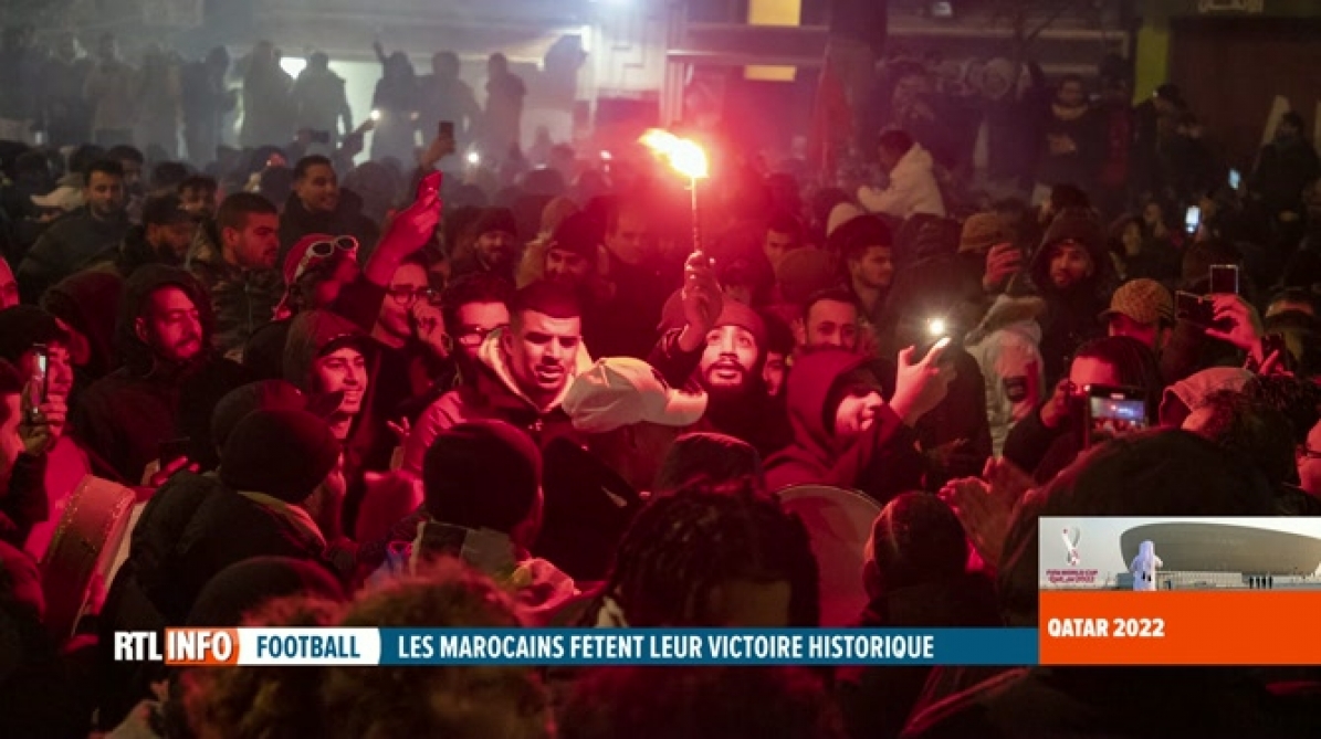 Mondial 2022 : les fans du Maroc célèbrent la victoire à Bruxelles ...