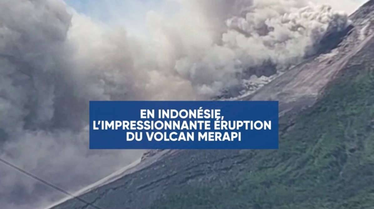 En Indonésie, l’impressionnante éruption du volcan Merapi | RTL Info