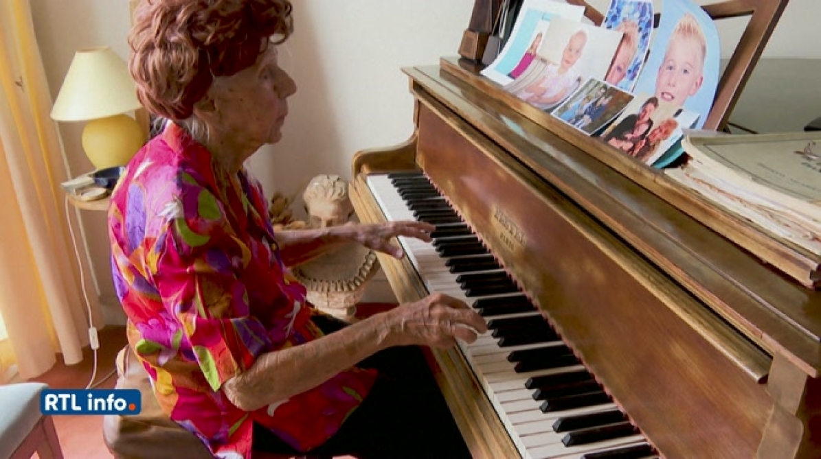 Agée de 108 ans, Colette Maze compte déjà 100 ans de piano | RTL Info