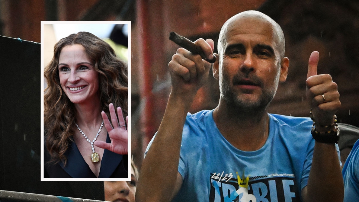 Un petit crush ? Après la victoire de Manchester City, Pep Guardiola ...