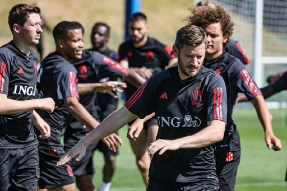 Tous les Diables Rouges présents lors du dernier entraînement avant l ...