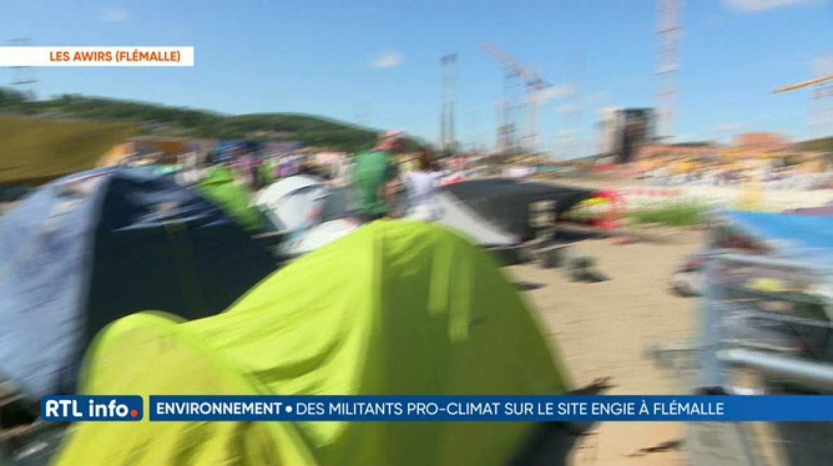 Les activistes du groupe Code Rouge sont toujours sur le site d'Engie ...