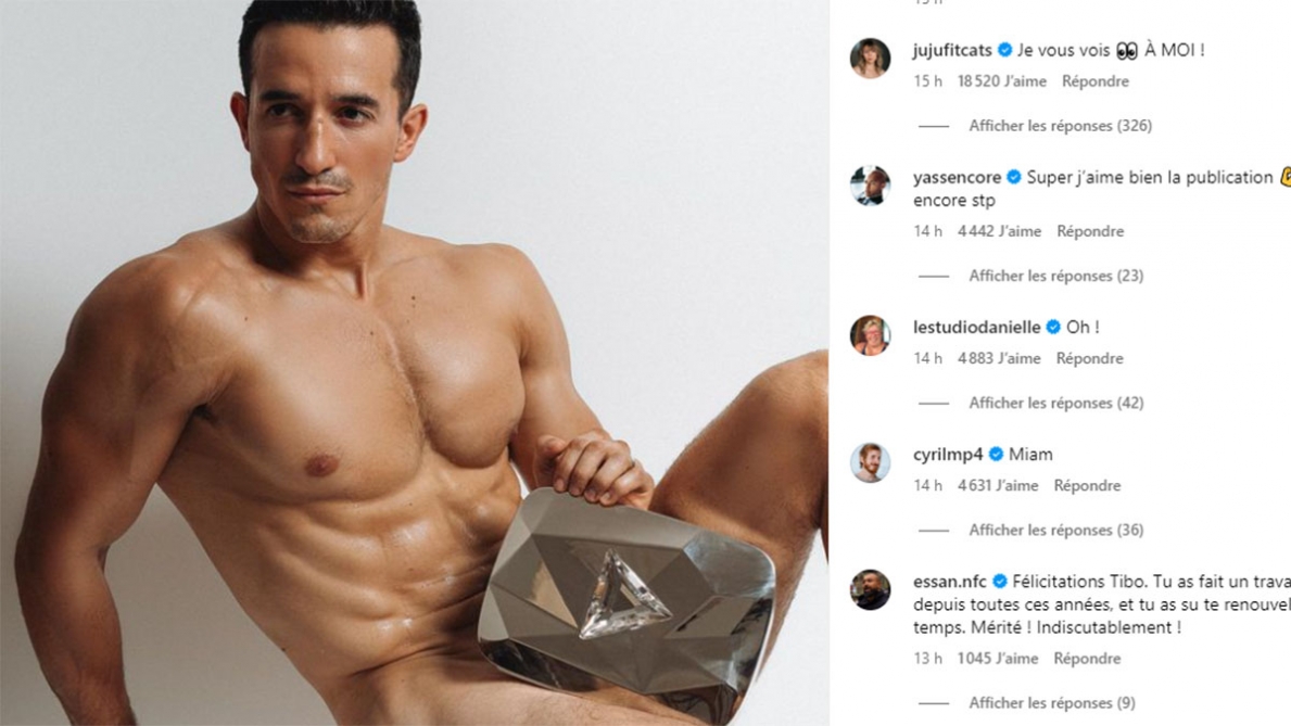 Un influenceur pose NU pour fêter ses 10 millions d'abonnés | RTL Info