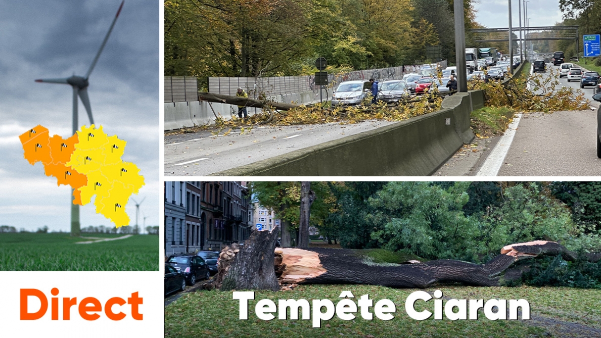 DIRECT - La tempête Ciaran traverse la Belgique: la circulation ...