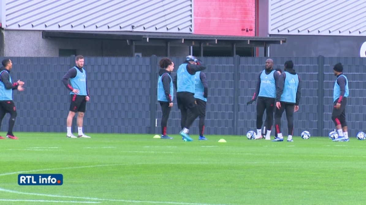 Entraînement des Diables Rouges à Tubize en vue du match amical contre la Serbie | RTL Info
