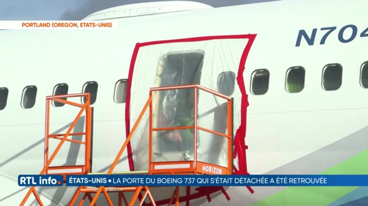 La porte du Boeing 737 MAX 9 qui s'était détachée en plein vol a été ...