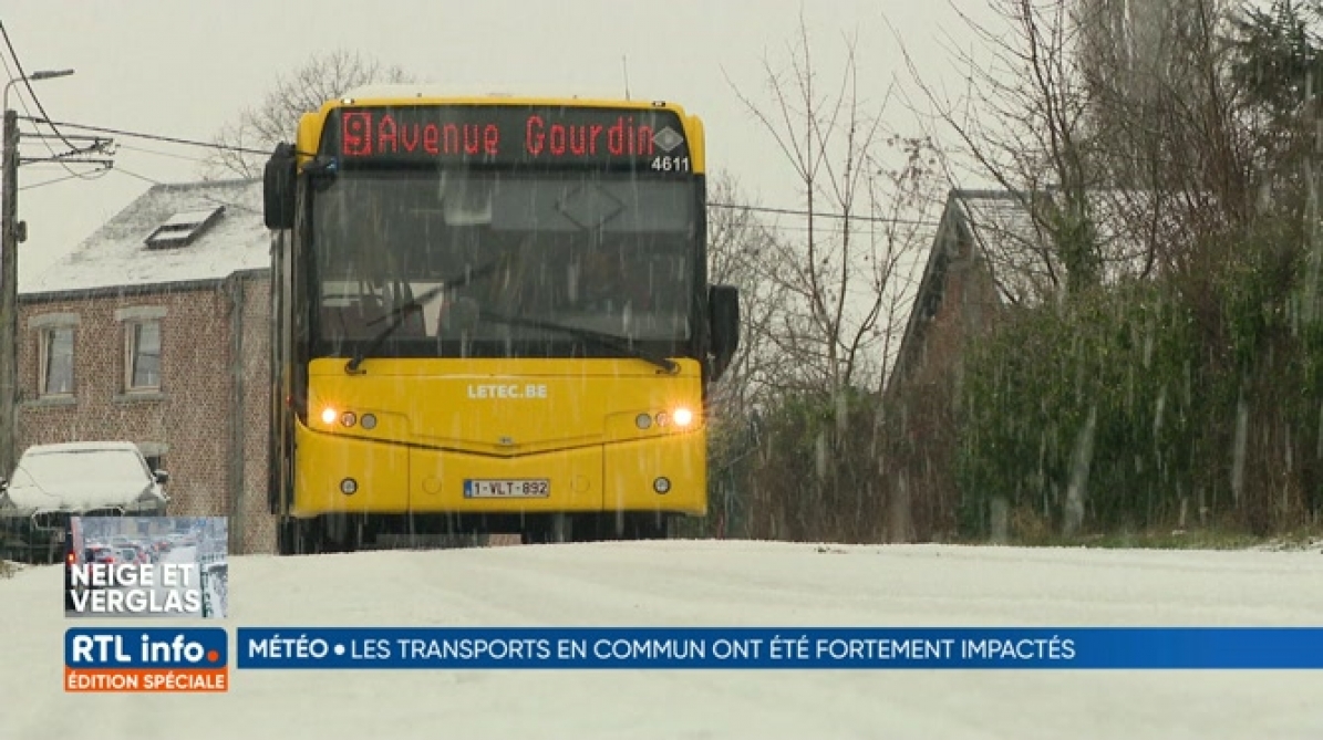 Neige: le réseau de bus des TEC est à l'arrêt ce soir en Wallonie | RTL Info