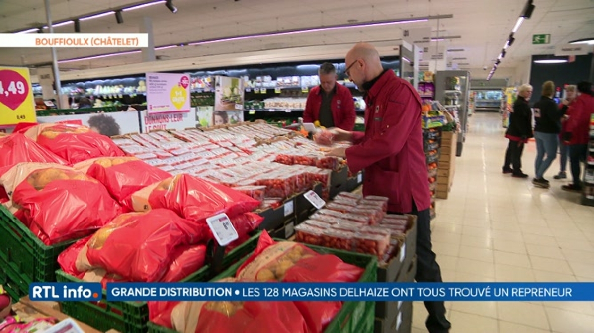 Premier anniversaire de la franchisation des magasins Delhaize | RTL Info