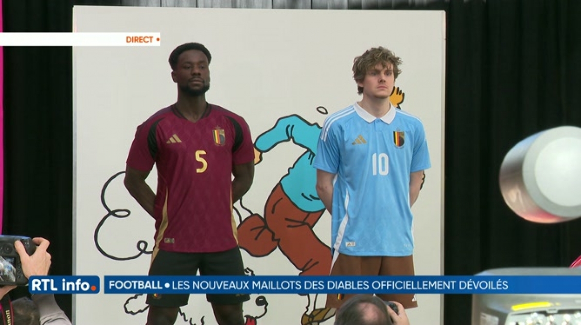 Football: présentation du nouveau maillot des Diables Rouges | RTL Info