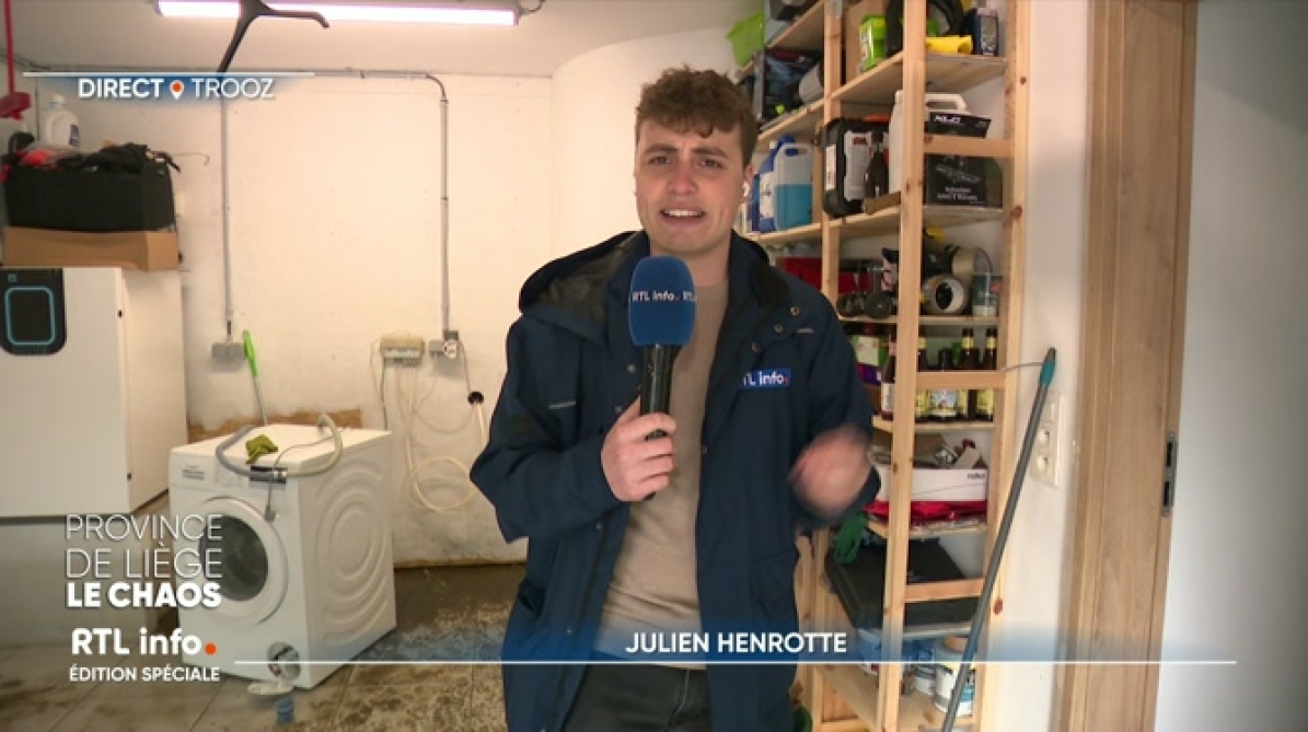 Intempéries: le point en direct de Trooz avec Julien Henrotte | RTL Info