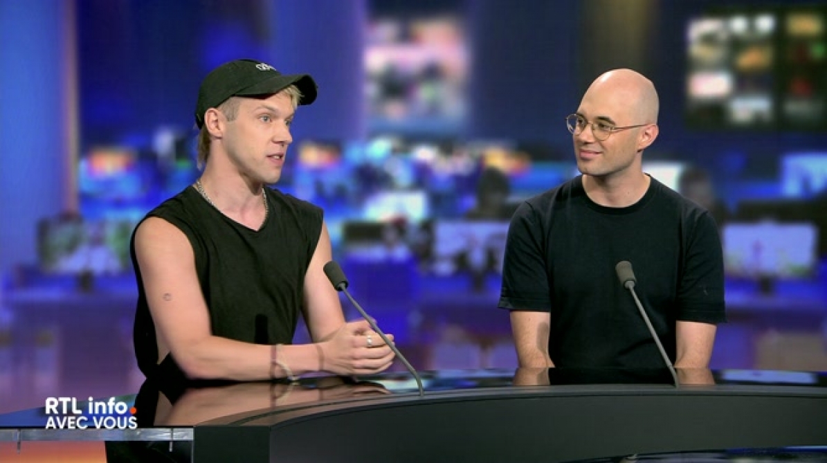 Michiel Blanchart et Thomas Mustin dans le RTL info Avec Vous du 30 ...