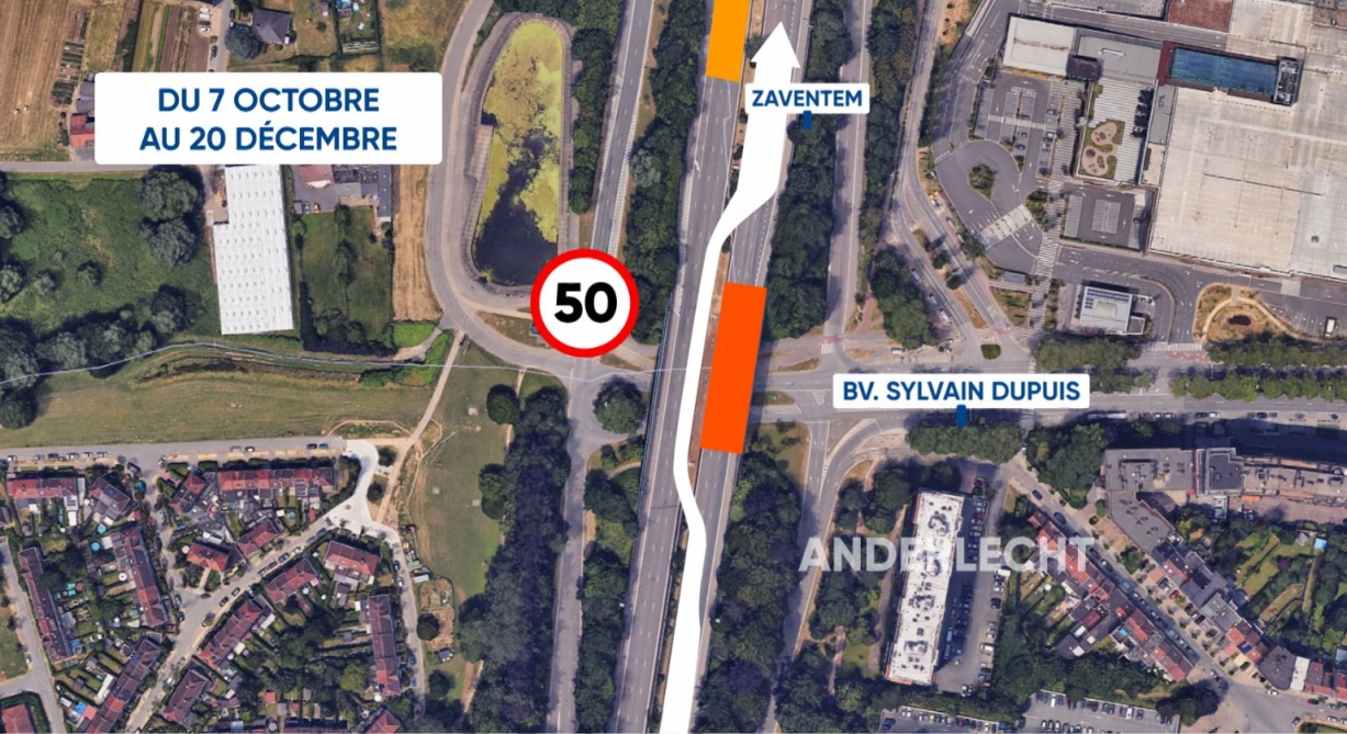 D'importants travaux démarrent sur le ring de Bruxelles à Anderlecht ...