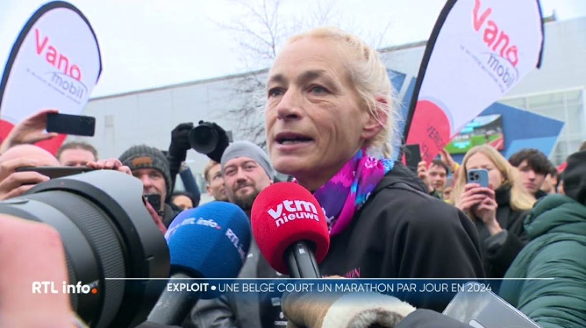 Hilde Dosogne vient de boucler son 366e marathon de l'année, un exploit ...