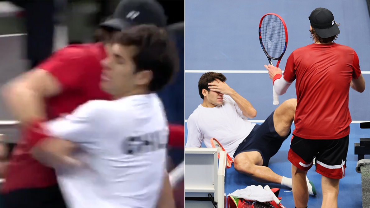 Fin de match incroyable pour la Belgique en Coupe Davis: Bergs saute de ...