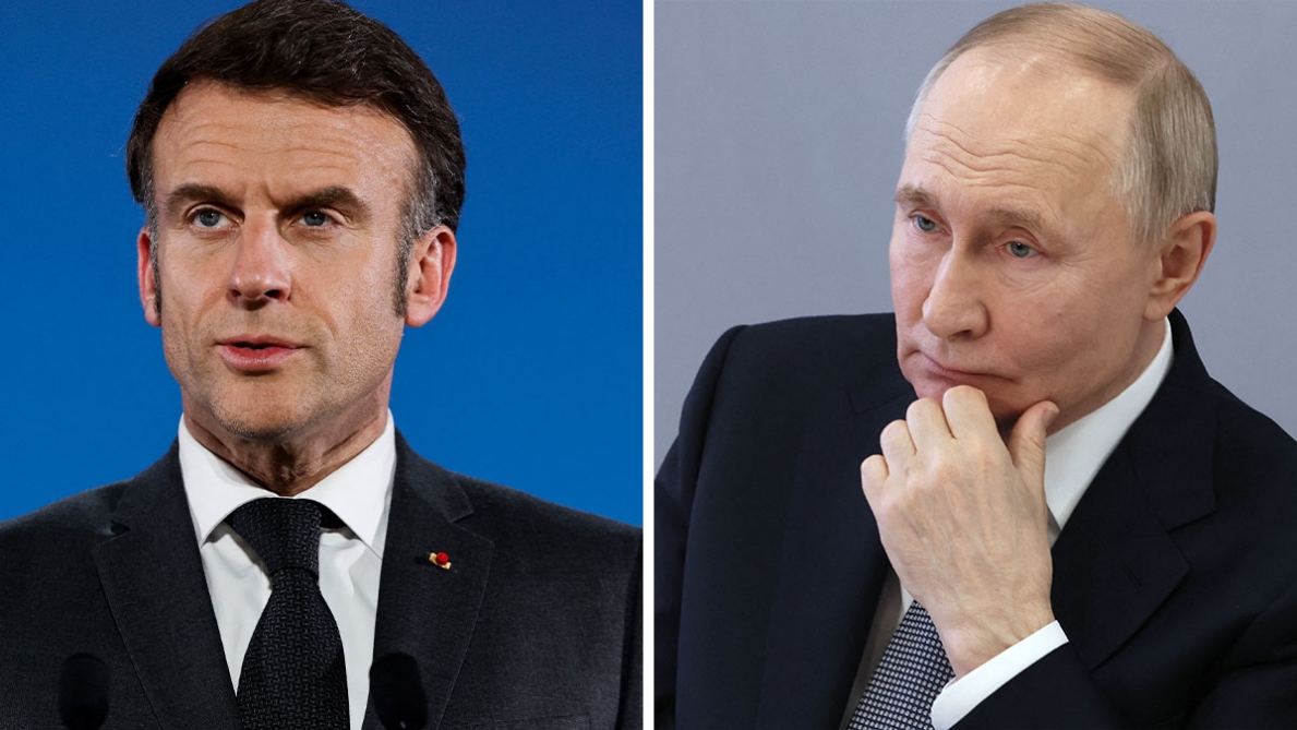 Comparé à Hitler et à Napoléon, Emmanuel Macron répond à la Russie ...