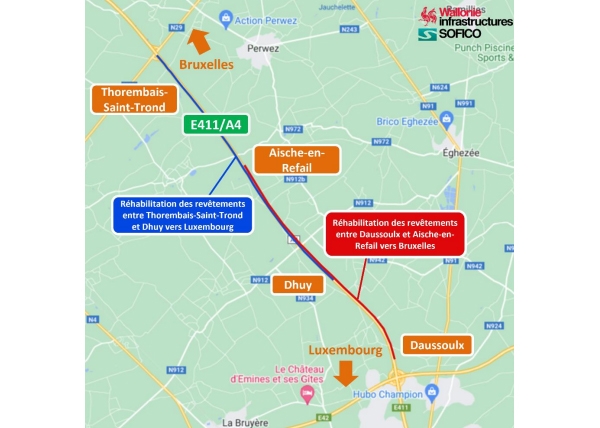 Un gros chantier va bientôt débuter sur l'E411: voici les détails | RTL ...